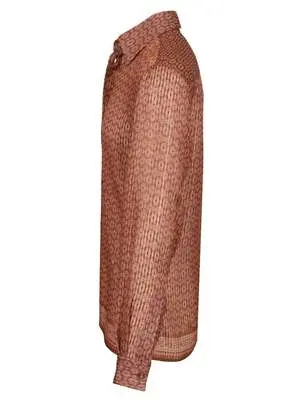 Valentino Garavani Silk Shirt With Geometric Print