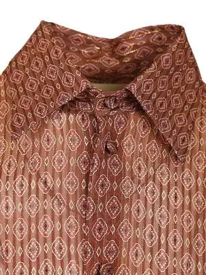 Valentino Garavani Silk Shirt With Geometric Print
