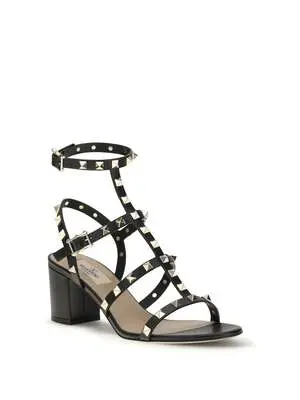 Valentino Garavani Leather Rockstud Sandals - Black