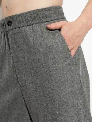 Giorgio Armani Wide-leg Viscose Pants With Tonal Stripe Embroidery - Multicolor