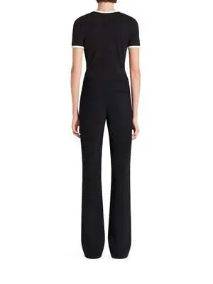 COURREGES Cotton T-shirt With Contrasting Profiles