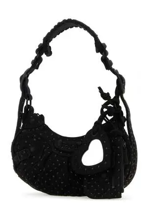 Balenciaga Embellished Le Cagole Xs Shoulder Bag - Black