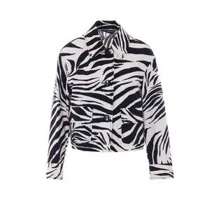 Max Mara Carabo Jacket With Animal Print - Black