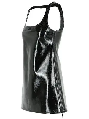 COURREGES Courrèges Sleeveless Vinyl Dress - Black