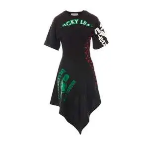 MARINE SERRE Printed Jersey Knee-length Dress - Black