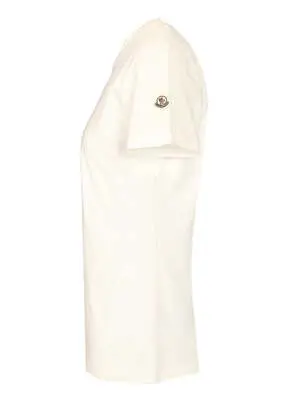 Moncler Short Sleeve Cotton T-shirt - White