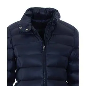 Moncler Genet Long Down Padded Coat - Blue