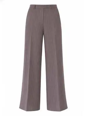 Dries Van Noten Wool Blend Pinstriped Wide-leg Trousers