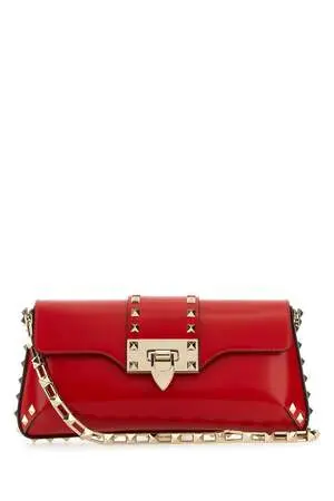 Valentino Garavani Calf Leather Clutch With Stud Embellishments
