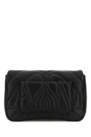 Alexander McQueen Leather Seal Shoulder Bag - Black