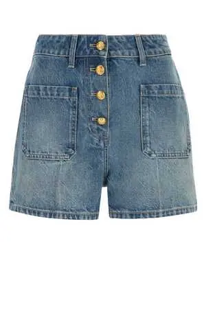Valentino Garavani Five-pocket Denim Shorts - Blue