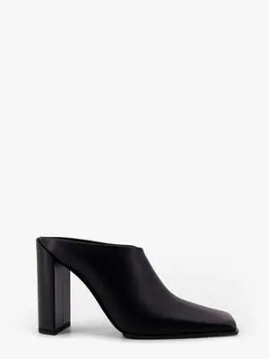 Alaïa Square Toe Leather Block Heel Mules - Multicolor