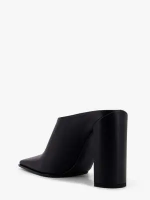 Alaïa Square Toe Leather Block Heel Mules - Multicolor