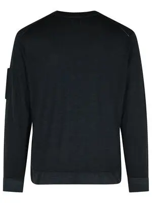 C.P. COMPANY Wool Crew Neck Sweater With Sleeve Pocket