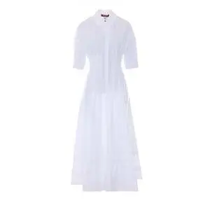 Max Mara Cotton Poplin Dress - White