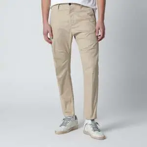 Dsquared2 Beige Cotton-blend Trousers - Cream