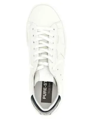 GOLDEN GOOSE Pure New Leather Lace-up Sneakers With Side Star Detail - Blue