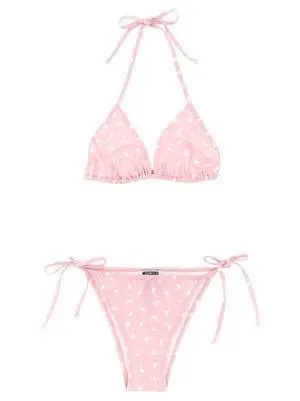 Moschino Goose Print Triangle Bikini - Pink