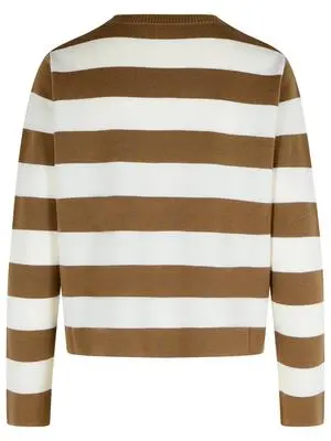 Max Mara Viterbo Striped Virgin Wool Sweater - Brown