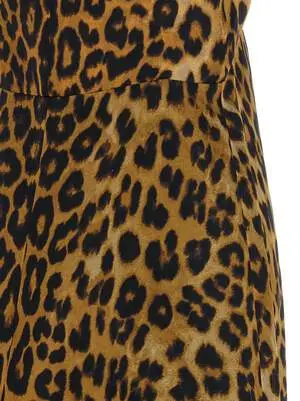Alberta Ferretti Organza Leopard Print Dress
