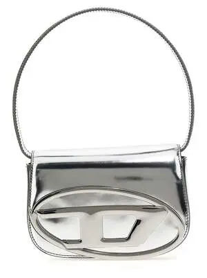 DIESEL® 1dr Shoulder Bag With Maxi Logo - Silver