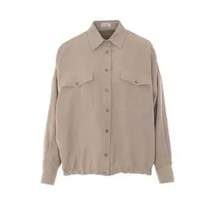 Brunello Cucinelli Viscose And Linen Twill Fluid Shirt