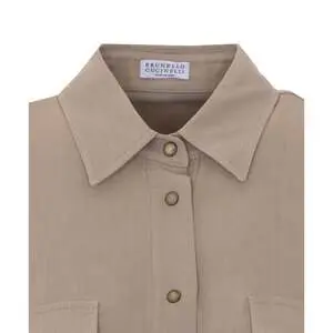 Brunello Cucinelli Viscose And Linen Twill Fluid Shirt