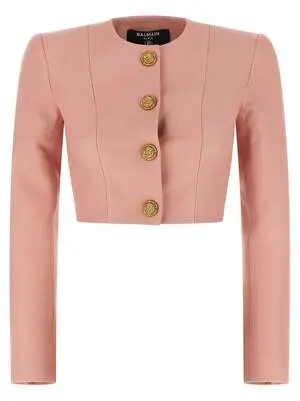 Balmain Testa Di Leone Bolero Blazer - Pink