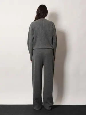 Gucci Ribbed Wool Blend Trousers