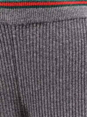 Gucci Ribbed Wool Blend Trousers