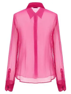 Dries Van Noten Cloudy Semi-transparent Silk Muslin Shirt