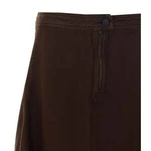 LEMAIRE Asymmetrical A-line Skirt - Brown