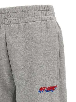 Off-White Joggers With Logo Embroidery - Gray