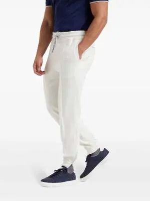 Brunello Cucinelli Linen Pinstriped Twill Pants - Multicolor