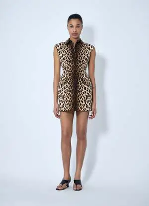 Sportmax Sleeveless Animal Print Dress