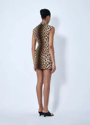 Sportmax Sleeveless Animal Print Dress