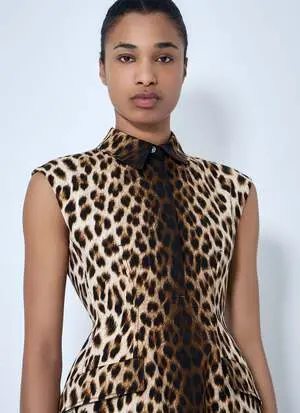 Sportmax Sleeveless Animal Print Dress