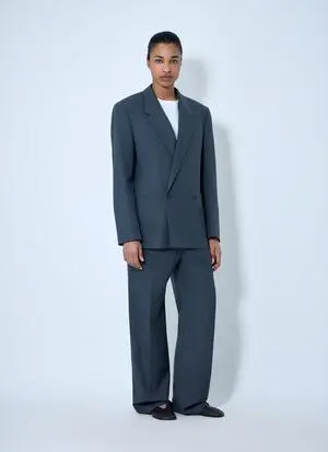 LEMAIRE Double-breasted Wool Blend Suit Blazer