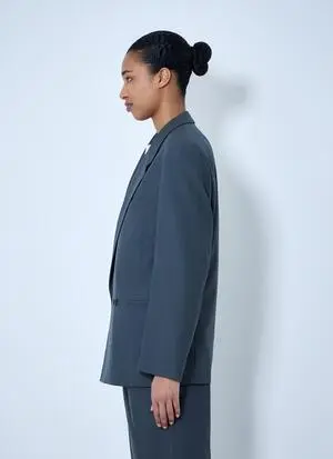 LEMAIRE Double-breasted Wool Blend Suit Blazer