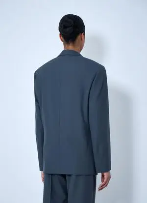 LEMAIRE Double-breasted Wool Blend Suit Blazer