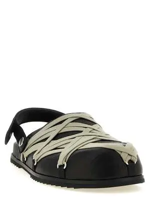 Rick Owens Megalace Mule Granola Sabots - Black