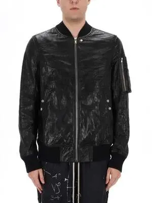 Rick Owens Classic Leather Bomber Jacket