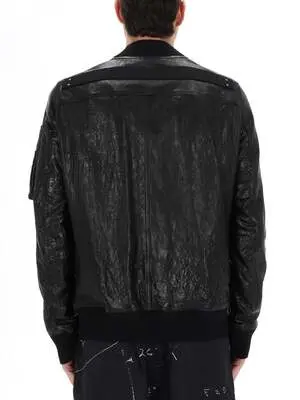 Rick Owens Classic Leather Bomber Jacket