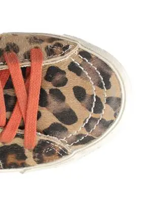 GOLDEN GOOSE Slide High-top Leopard Print Sneakers