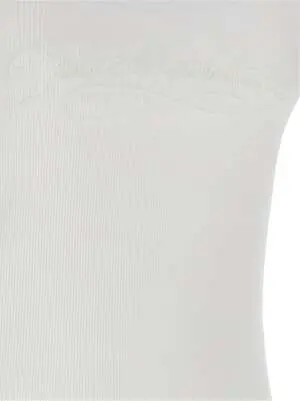 Dolce & Gabbana Ribbed Cotton Tank Top With Logo Embroidery
