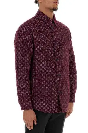 Gucci Burgundy Boucle Padded Shirt
