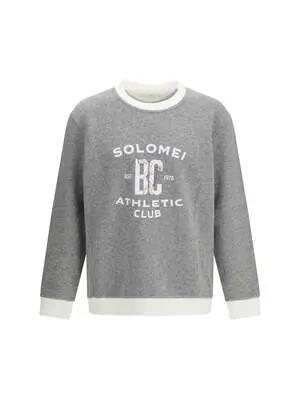 Brunello Cucinelli Long Sleeve Sweatshirt With Graphic Print - Gray
