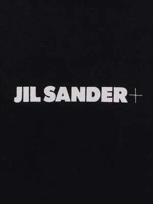 JIL SANDER Sustainable Cotton Drawstring Hooded Sweatshirt With Front Logo