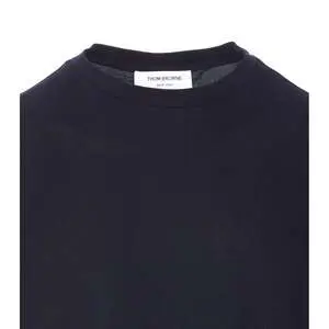 Thom Browne Stripe Logo Relaxed Fit Piquet T-shirt