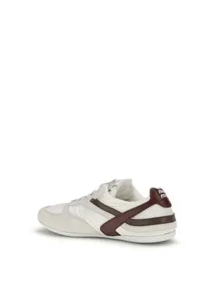 Miu Miu Gymnasium Lace-up Sneakers - White